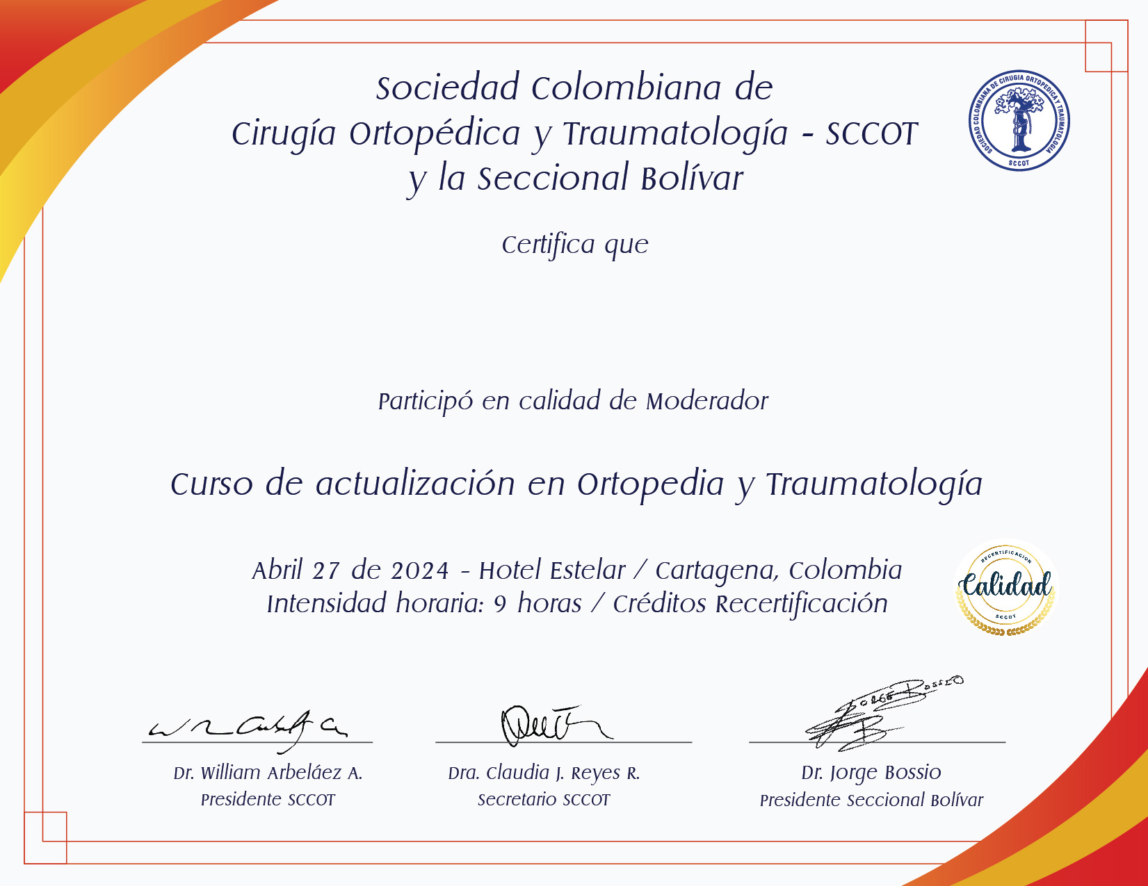 Certificados SCCOT