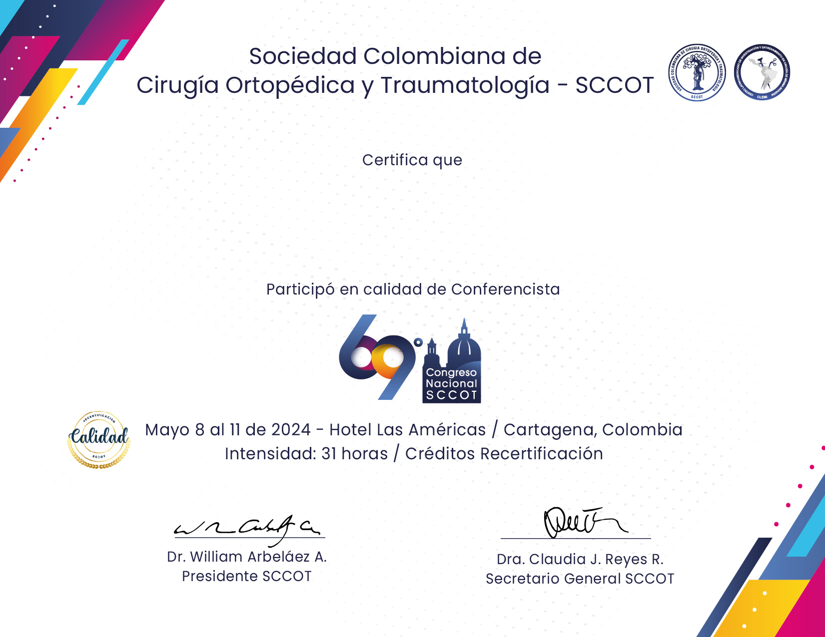 Certificados SCCOT