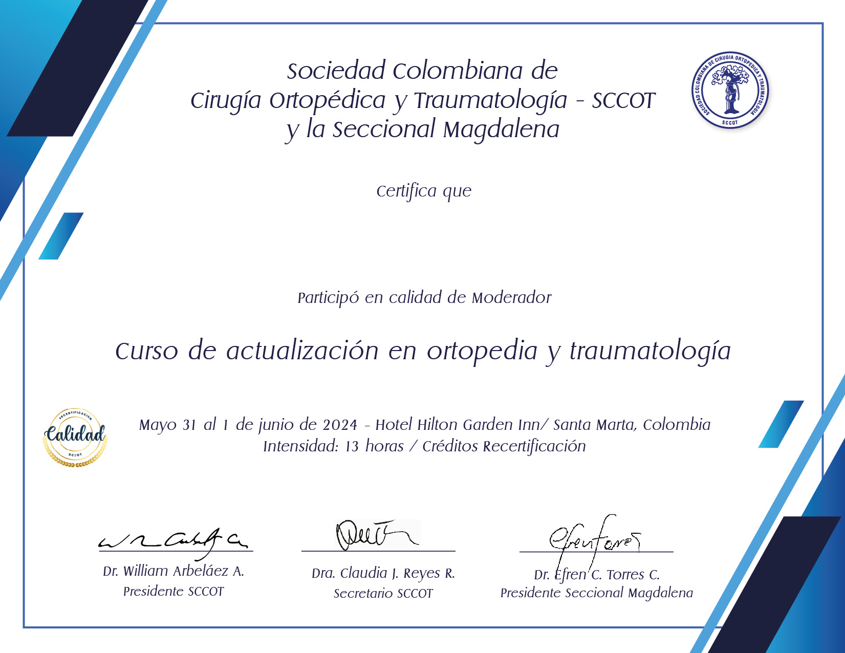 Certificados SCCOT