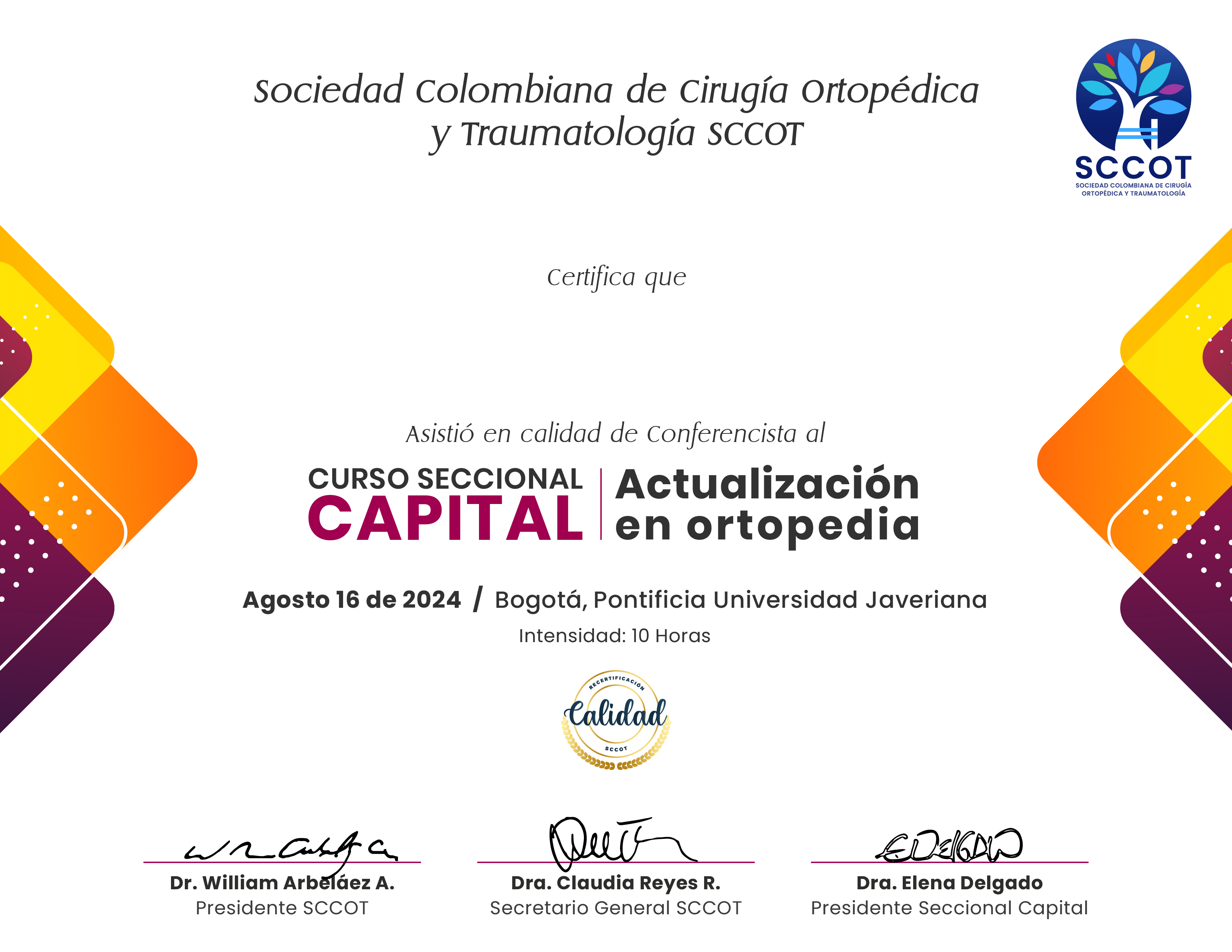 Certificados SCCOT